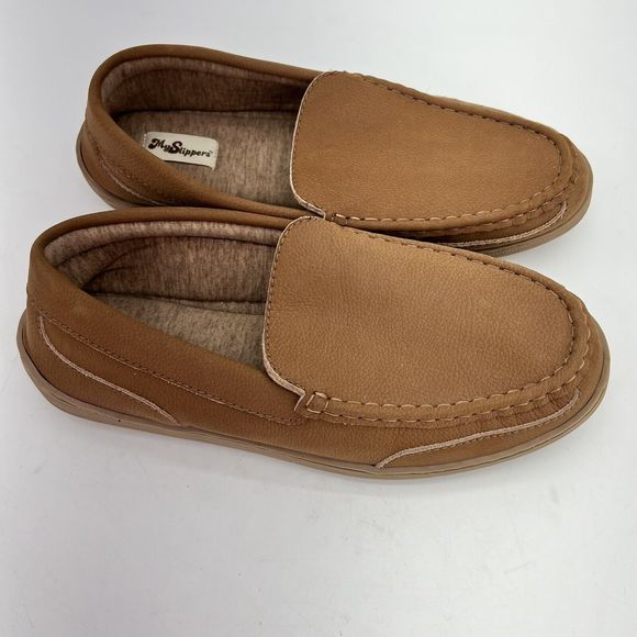 My Slippers | Shoes | My Slippers My Pillow Mens 1 Brown Leather Slip ...